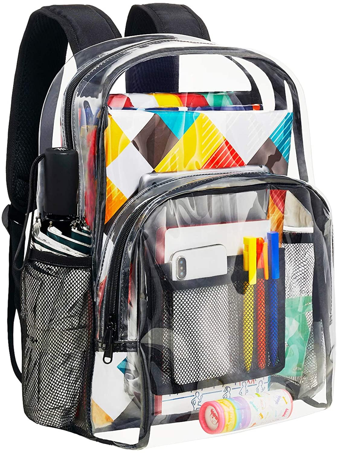Clear Backpack Heavy Duty PVC Transparent Backpack - Walmart.com