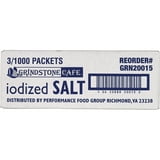 Sugar Foods Grindstone Iodized Salt Packet 3000/Carton (38065) GRN20015 ...