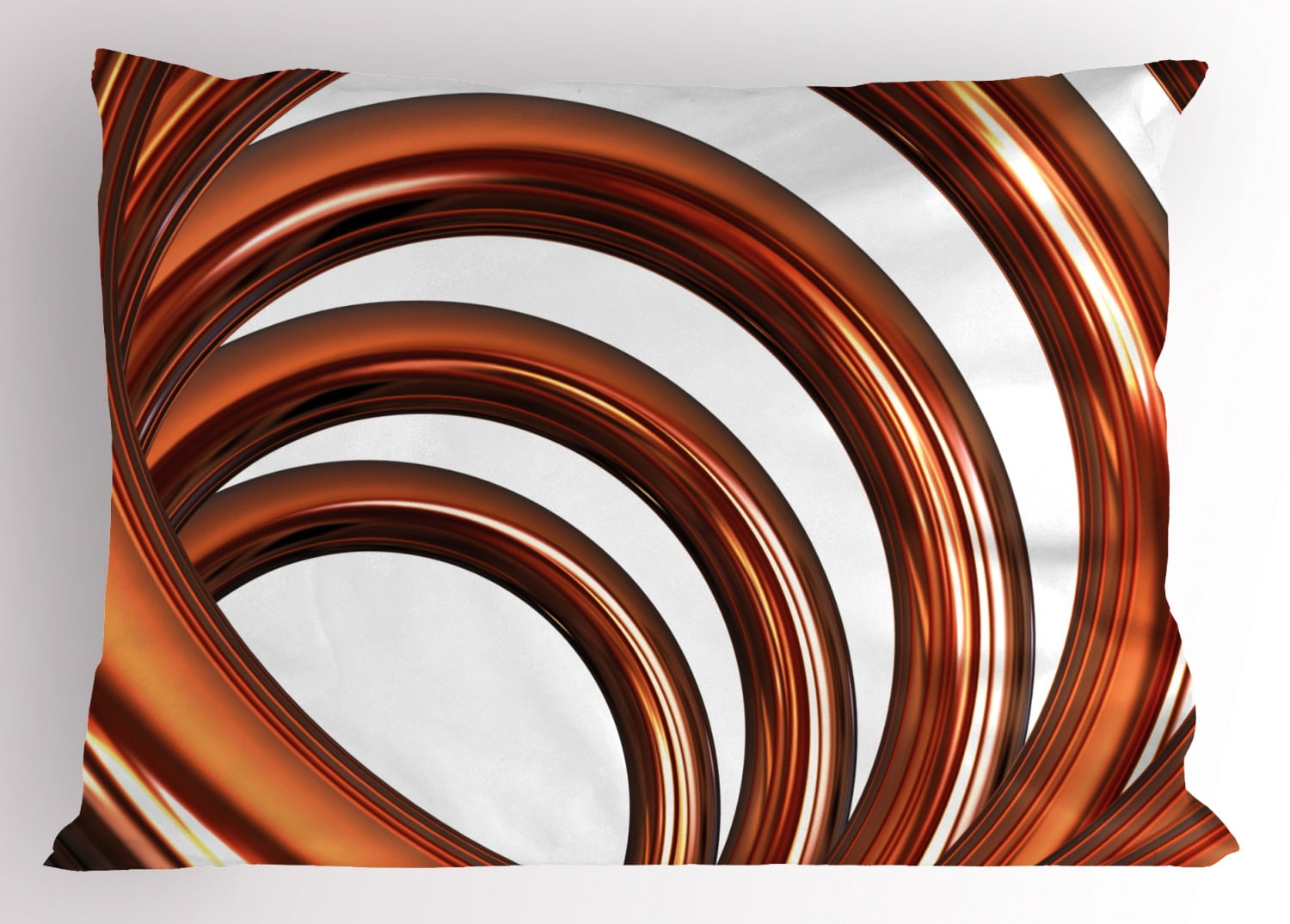Copper Pillow Sham Copper Helix Coil Curved Spiral Pipe Swirled Shape ...