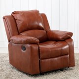 Greyson Living Charleston Leather Gel Glider Rocker Recliner by Brown ...