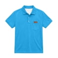AHTJRT Boys Golf Shirts Collared Button Down Short Sleeve Pocket Tees ...