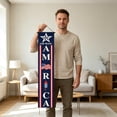 2Pcs Red White Blue Banner with Gold Trim, Independence Day 250th ...