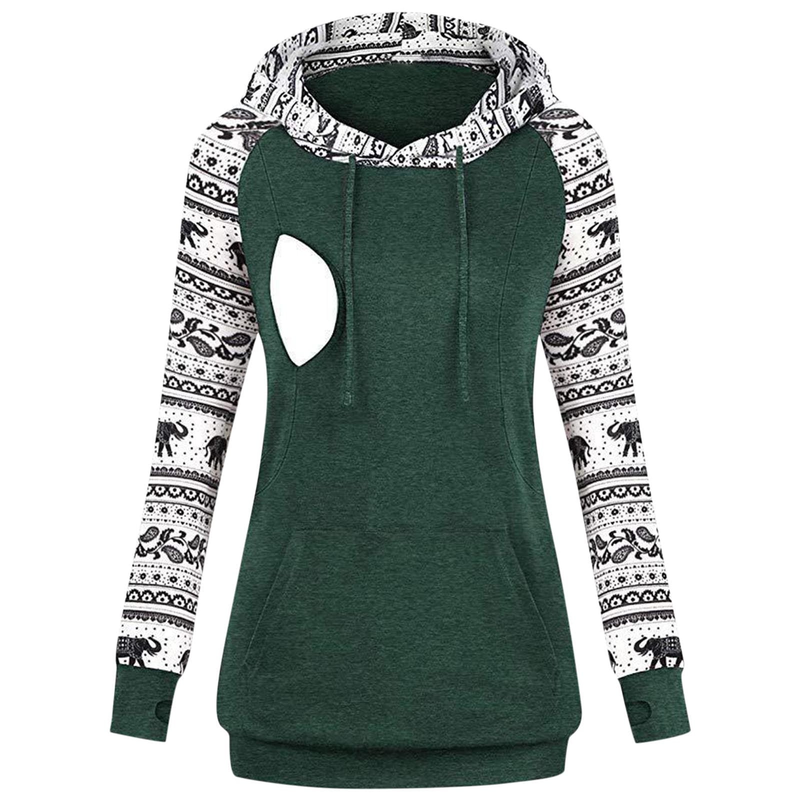 Click here for Qipopiq Womens Nursing Hoodie Sweatshirt Long Slee... prices