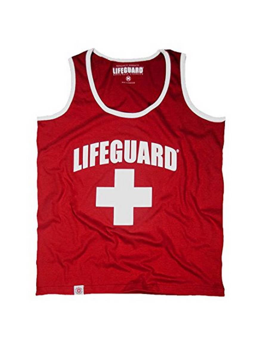 Officially Licensed Guys LIFEGUARD Muscle Tank with Contrast Piping ...