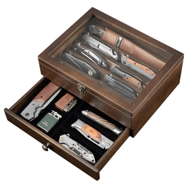 Ka-Bar Walnut Display Case, Plain Glass for 13" Knife - Walmart.com