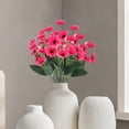 Artificial Daisy Flower Bouquet Decor, Realistic Silk Petal Stem Design ...