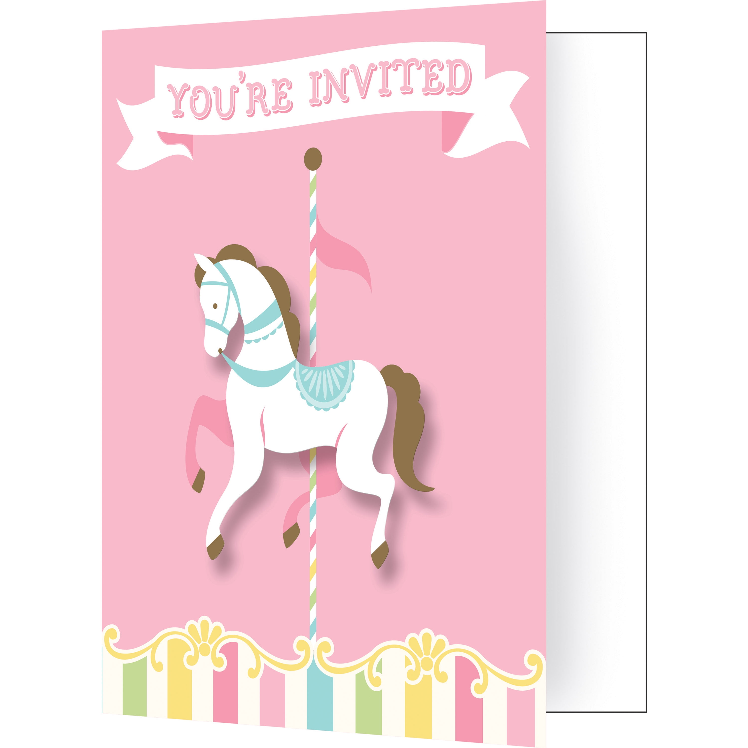 Carousel Invitations, 8 pk - Walmart.com