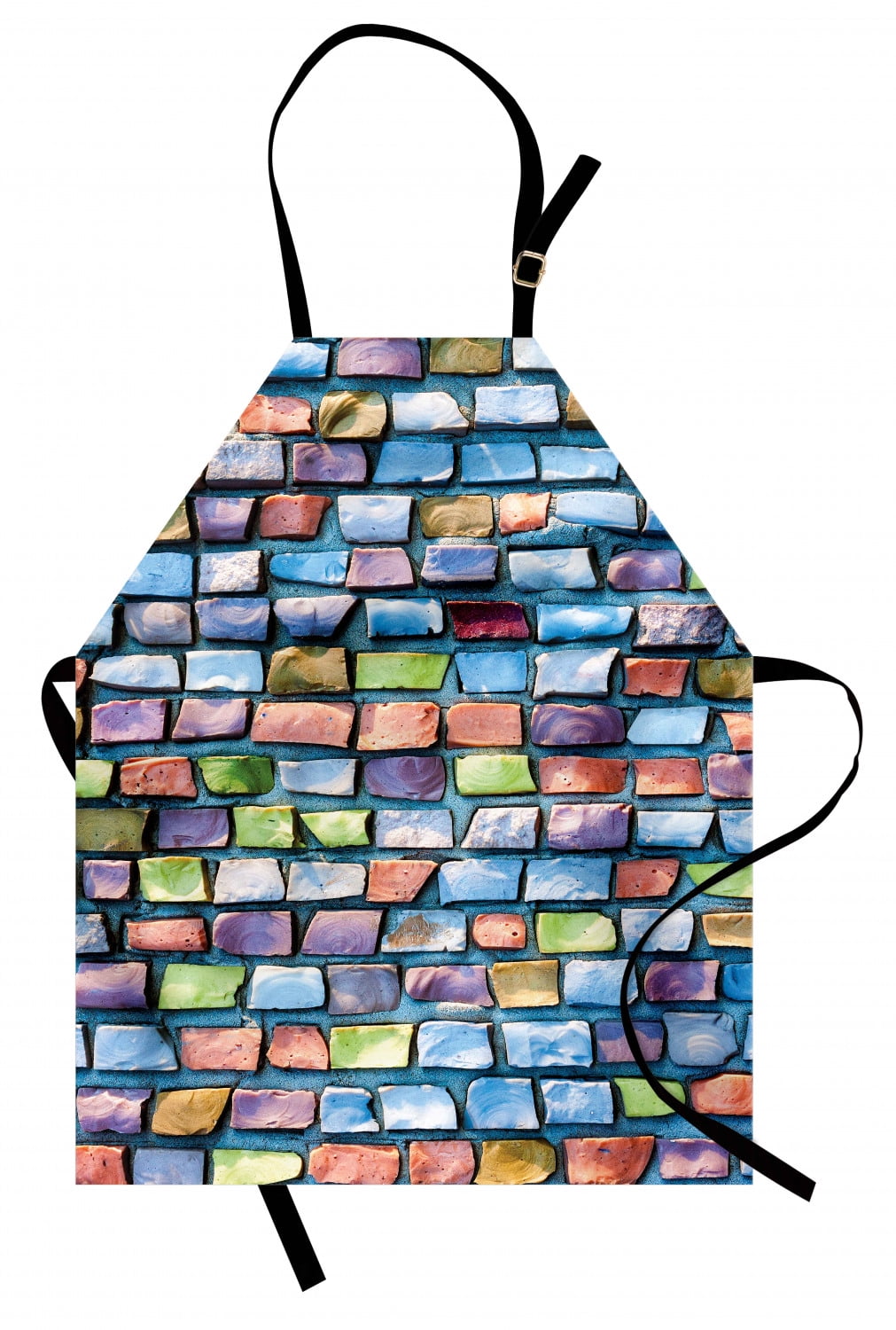Geometric Apron Colorful Mosaic Tiles Pattern Brick Wall Design with ...