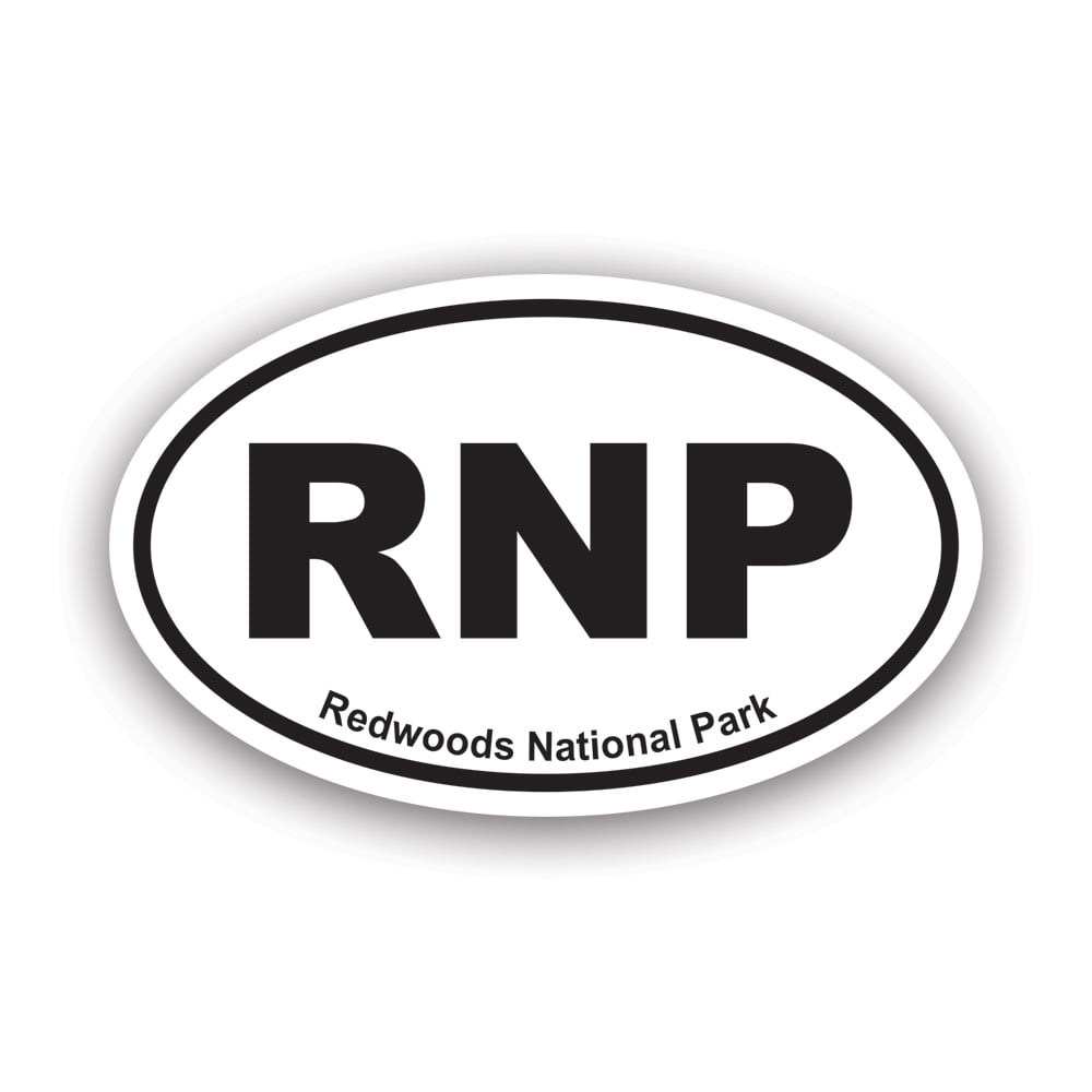 Redwoods National Park Oval Sticker Decal - Self Adhesive Vinyl ...