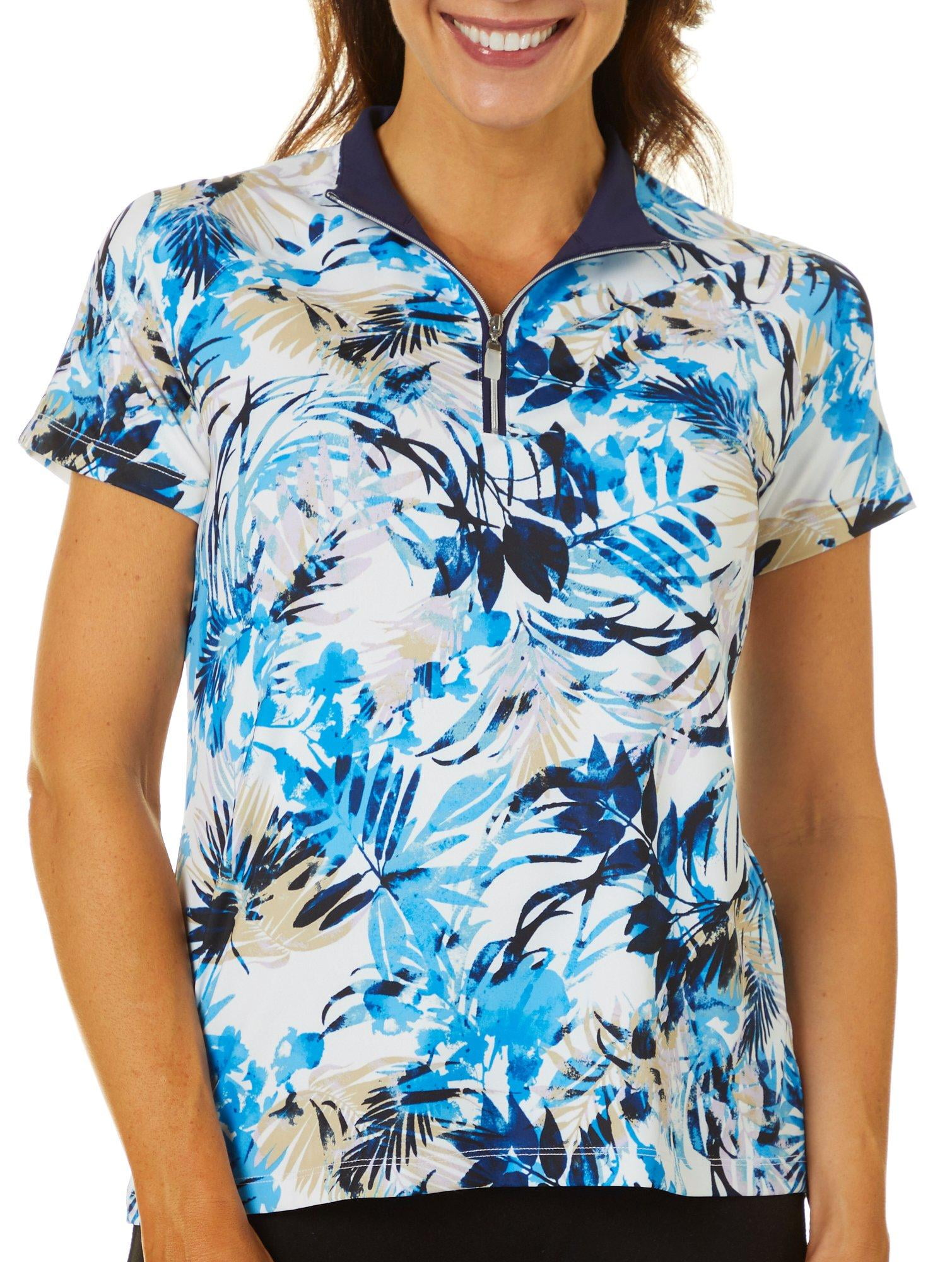 Coral Bay Coral Bay Golf Womens Hawaiian Ocean Short Sleeve Polo