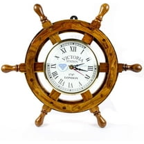 Nagina International Nautical Time Tide Clock On Premium Wooden Base ...