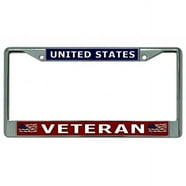 Military Veteran, American Flag License Plate Tag Frame, Multiple ...