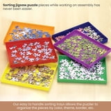 Bits And Pieces Puzzle Sorting Trays, Stackable, 6 Colorful Trays with ...