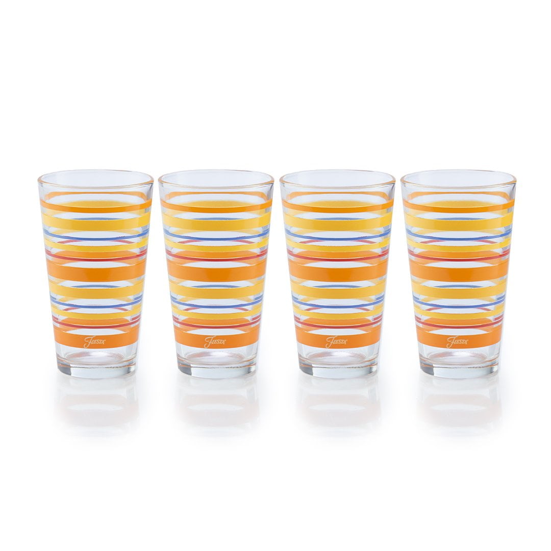 Fiesta® 16oz Cooler Glassware (Set of 4) | Sienna Sunset - Walmart.com