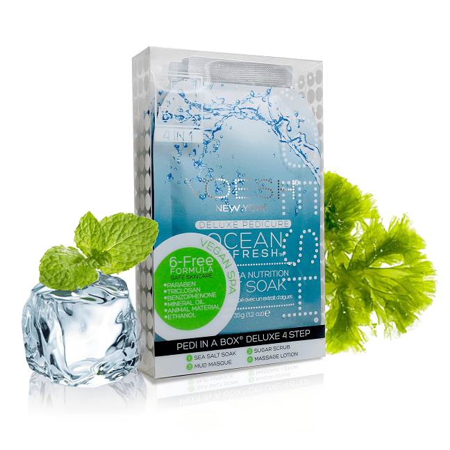 Voesh Deluxe Pedicure Ocean Refresh Pedi in a Box 4 in 1 Kit - 3 Pack ...
