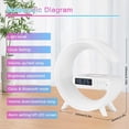 Smart LED Table Lamp with Wireless Charger Bluetooth Speaker Atmosphere ...