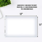 OfficeWerks 11" x 17" Transparent Sheet Protectors, Acid Free ...