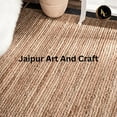 Jaipur Art And Craft Reversible Handmade Rectangle Blue Jute Area Rug ...