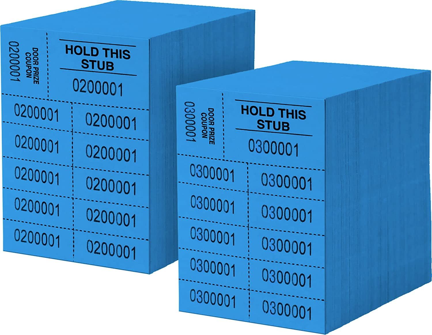 Auction Tickets - 1000 Sheets - 10 Numbers per Sheet (Blue) - Walmart.com