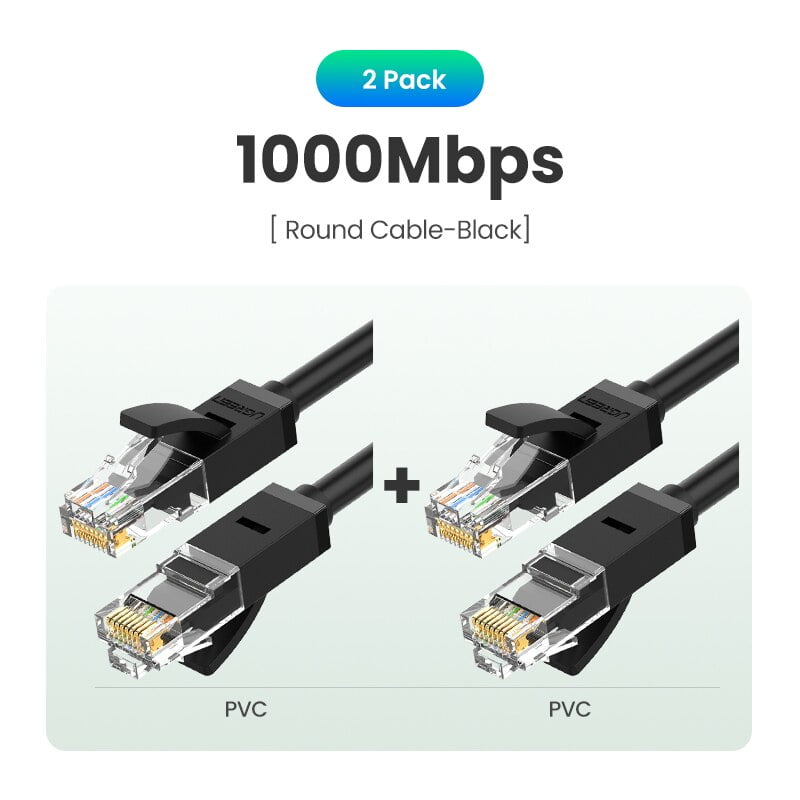 Cable Ethernet UGREEN Cat6 Gigabit de alta velocidad 1000Mbps Cable de Internet RJ45 Cable LAN ...