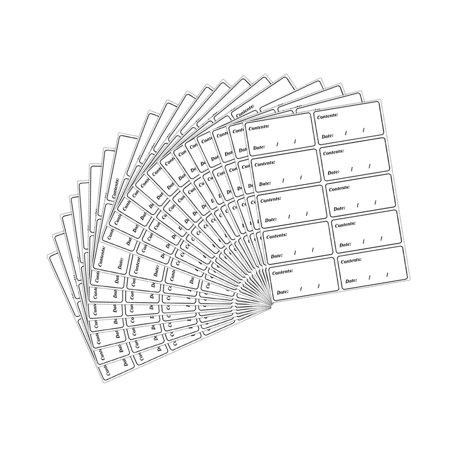 200x Food Storage Labels Stickers Adhesive Easy Clean Removable Packing ...