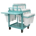 6 Tiers Floor Mount PP Flower Display Stand with Buckets Rolling Flower ...