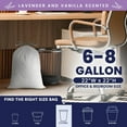 8 Gallon Trash Bags │ 0.7 Mil │ Lavender and Soft Vanilla Scented ...