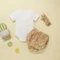 Baby Girl Clothes Summer Cute Outfits 3 6 12 18 Months Letter Print Short Sleeve Romper & Floral ...