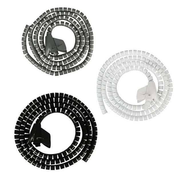 tooloflife 2M/5M Length Cable Tidy Wrap with Cable Clip Wrap Spiral ...