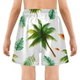 BZSMCE Swim Shorts Palm Trees Palm Leaves Pattern For Quick-Dry Shorts ...