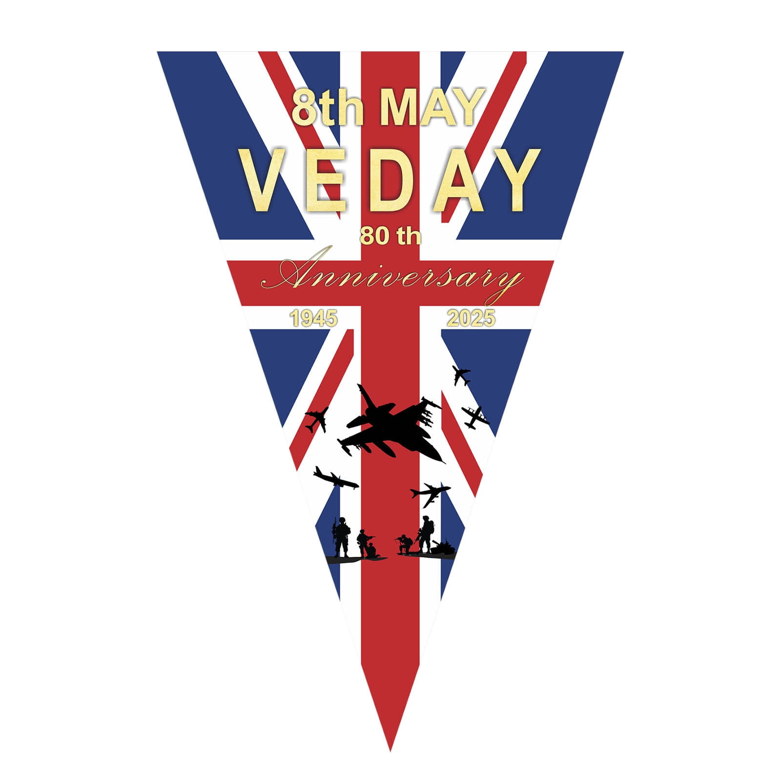 fsxdhpcsgfc Banner Easter 32.8ft Length 2025 VE Day 80th Bunting Banner ...