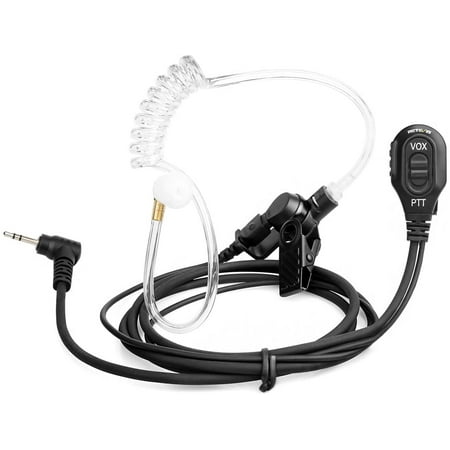 Walkie Talkie Earpiece VOX Hand Free Headset with Mic, Police Secret ...