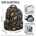 Aplkyhs Colorful Cartoon Dinosaur 17 Inch Backpack for Age 6-12 School ...