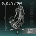 Soontrans Ergonomic Gaming Chair in Grey, with Footrest & Massager ...