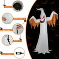 12FT 4pcs Giant Scary Ghost with Flames & Flashing Red Eyes Inflatable ...
