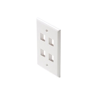 Wall plate: Double-Gang Pass-Thru Wall plate Split-Port - Walmart.com