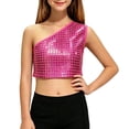 Bmisegm Toddler T Shirts Girls Shimmering Square Pattern Cut Crop ...
