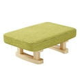 Small Footstool Foot Rest with Wooden Legs, Rectangle Chair Step Stool ...