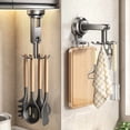 CVLNCYCLING Rotating Suction Cup Rack, 8 Hooks Kitchen Utensil, Cutting ...