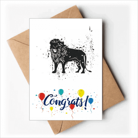 Mexican Lion Simple Black And White Wedding Cards Congratulations ...