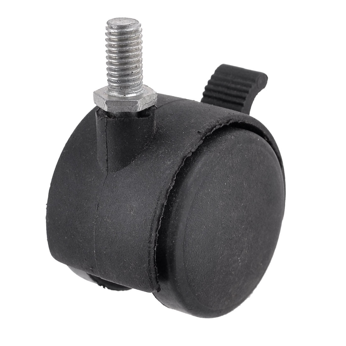 1.7" Diameter Black Plastic Twin Wheel Fixed Top Plate Caster | Walmart ...