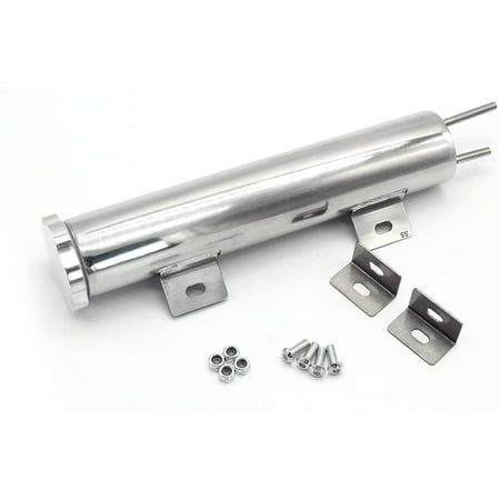 2'' X 10'' Polished Stainless Steel Radiator Coolant Overflow Puke Tank ...