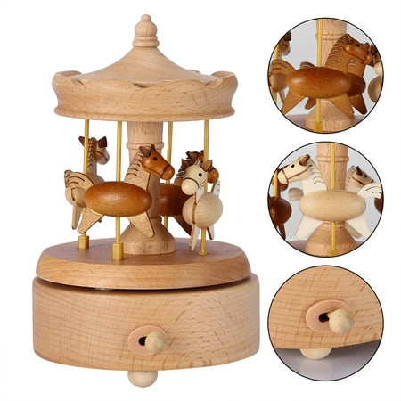Rdeghly Wooden Music Toy,Music Box,Wooden Vintage Music Box Beautiful ...