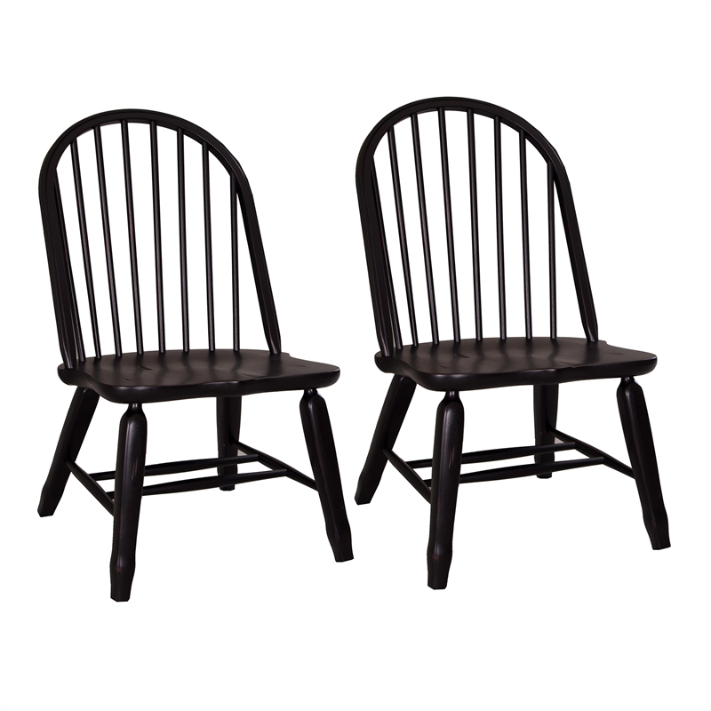 Treasures Bow Back Side Chair - Black-Set of 2 - Walmart.com