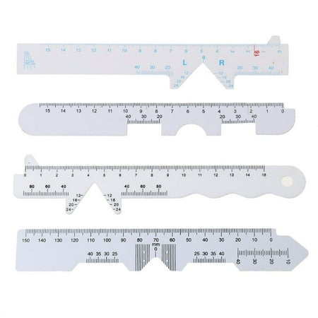 4 Types White Straight PD Ruler Pupillary Distance glasses Rulers ...