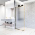 Vigo Meridian 34 In W X 74 In H Framed Fixed Shower Screen Door In