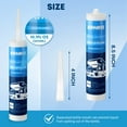 Kohree RV Roof Sealant White Self-Leveling Lap Sealant for Roof Leak Repair 6 Pack 10.1 Fl OZ ...
