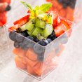 Bundle: 8 Ounce Square Appetizer Cups And 4 Inch Tasting Spoons, 100 ...