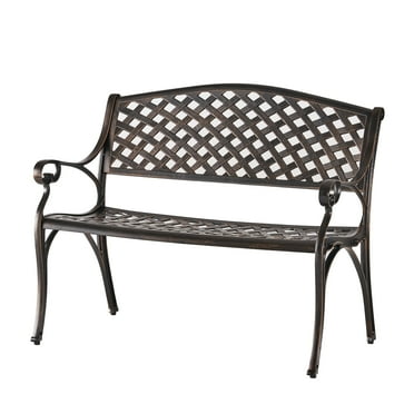 IP-SV131FB Lattice Panel Back Design Steel Bench - Walmart.com