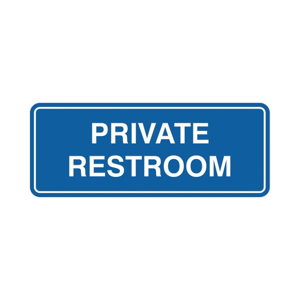 Standard Private Restroom Sign(Blue) - Large - Walmart.com